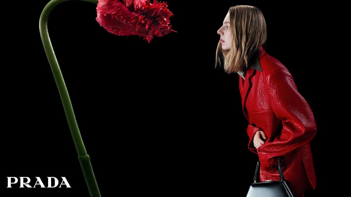 Prada converses with flowers in its FW23 campaign - HIGHXTAR.