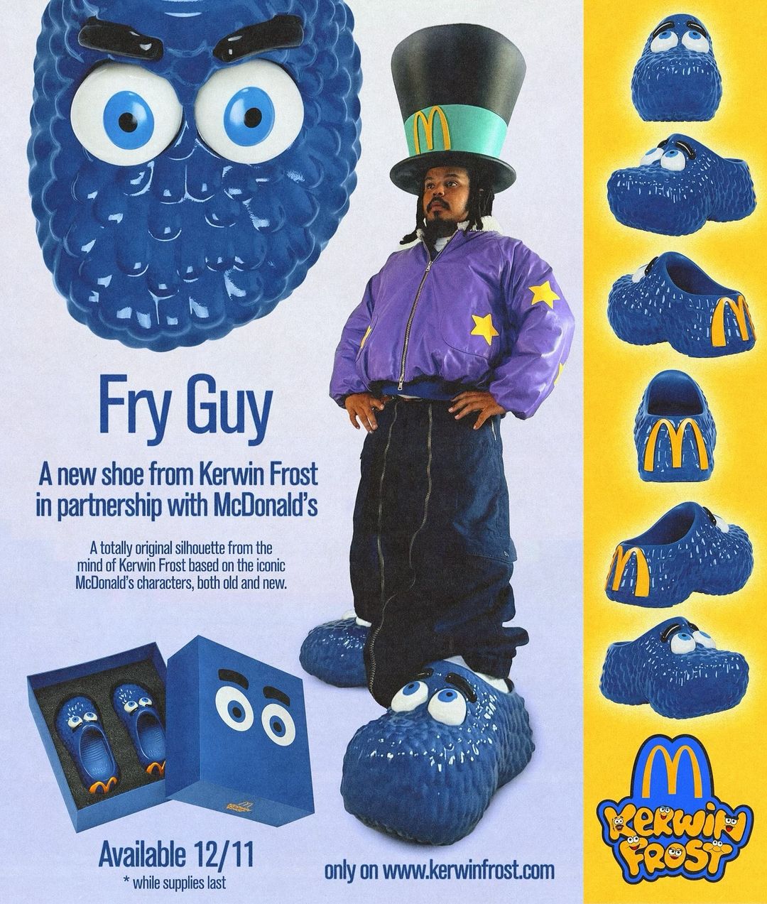 Kerwin Frost designs eccentric 'Fry Guy' clogs for McDonald's - HIGHXTAR.