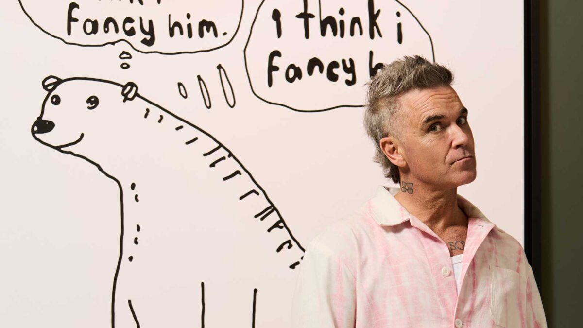 Robbie Williams opens his first art exhibition in Barcelona - HIGHXTAR.