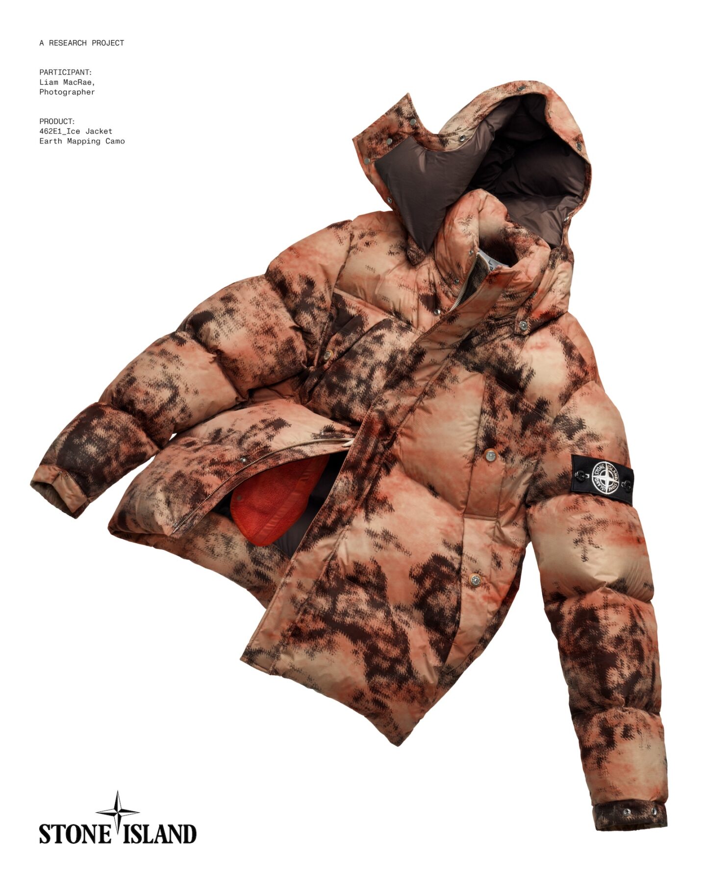 La 'Earth Mapping Camouflage Ice Jacket' a través de Liam MacRae - HIGHXTAR.